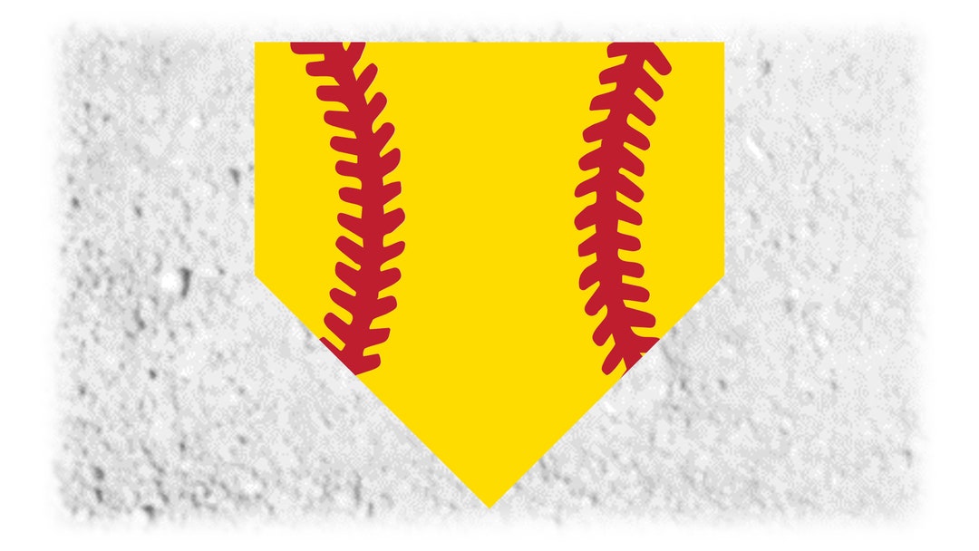 Sports Clipart: Large Yellow Softball With Red Threads in the Shape of ...