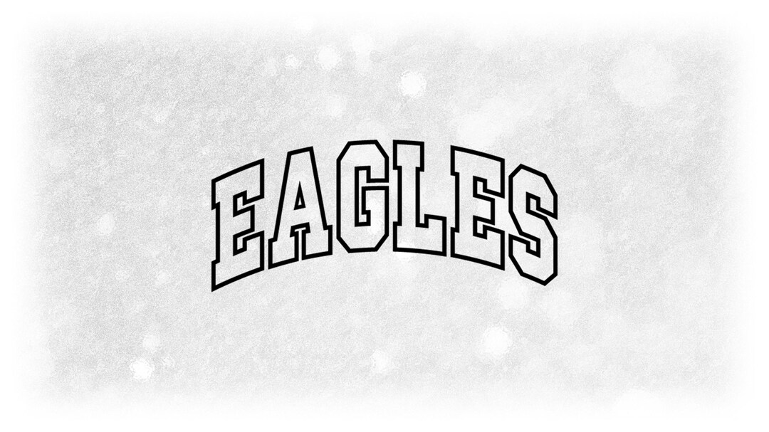 Sports Clipart: Black Arched "eagles" Team Name in Bold Collegiate ...