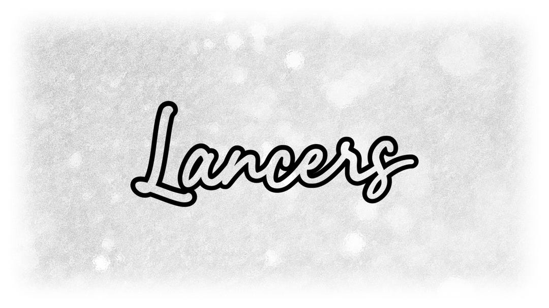 Sports Clipart: Script Cursive Style "lancers" Team Mascot Name Cutout ...