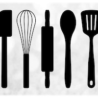 Baking SVG Clipart, Vector Bakery Clipart, Kitchen Tools, Baking ...