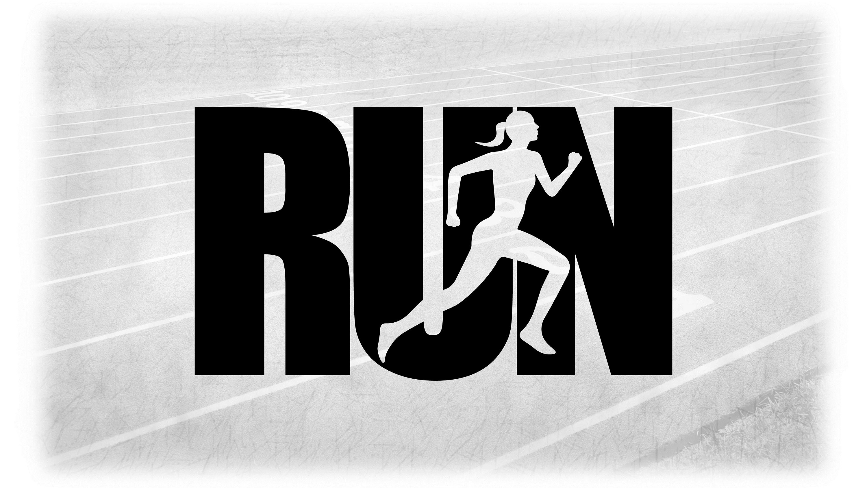 Sports Clipart: Black Word run With Cutout - Etsy Australia