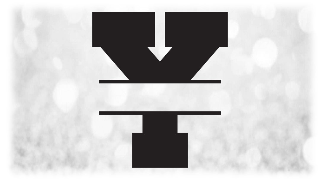 Word Clipart: Single Capital Letter y Initial or Monogram in Black Bold ...