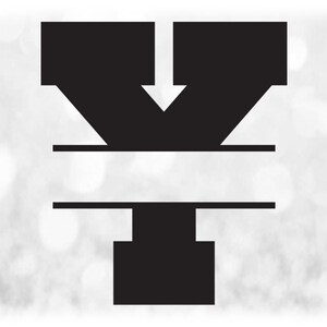 Word Clipart: Single Capital Letter y Initial or Monogram in Black Bold ...