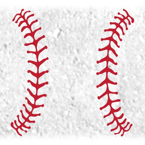 Sports Clipart: Large Red Softball or Baseball Ball Threads / - Etsy