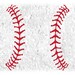 Sports Clipart: Large Red Realistic and Tattered Softball or Baseball ...