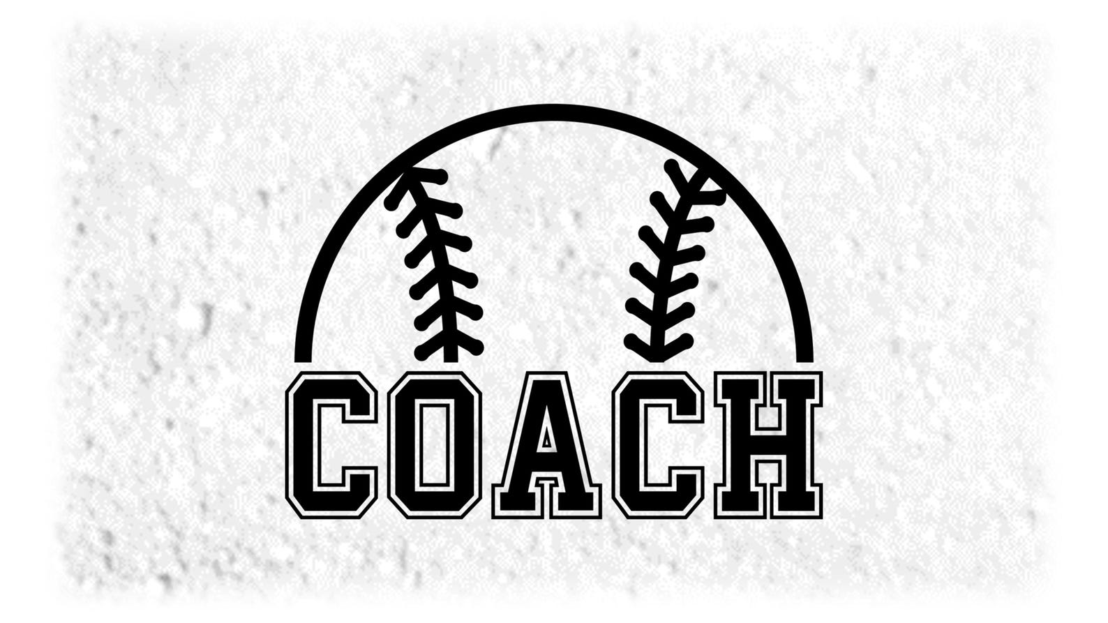 Sports Clipart: Black Half Softball Silhouette Outline With Word "coach ...