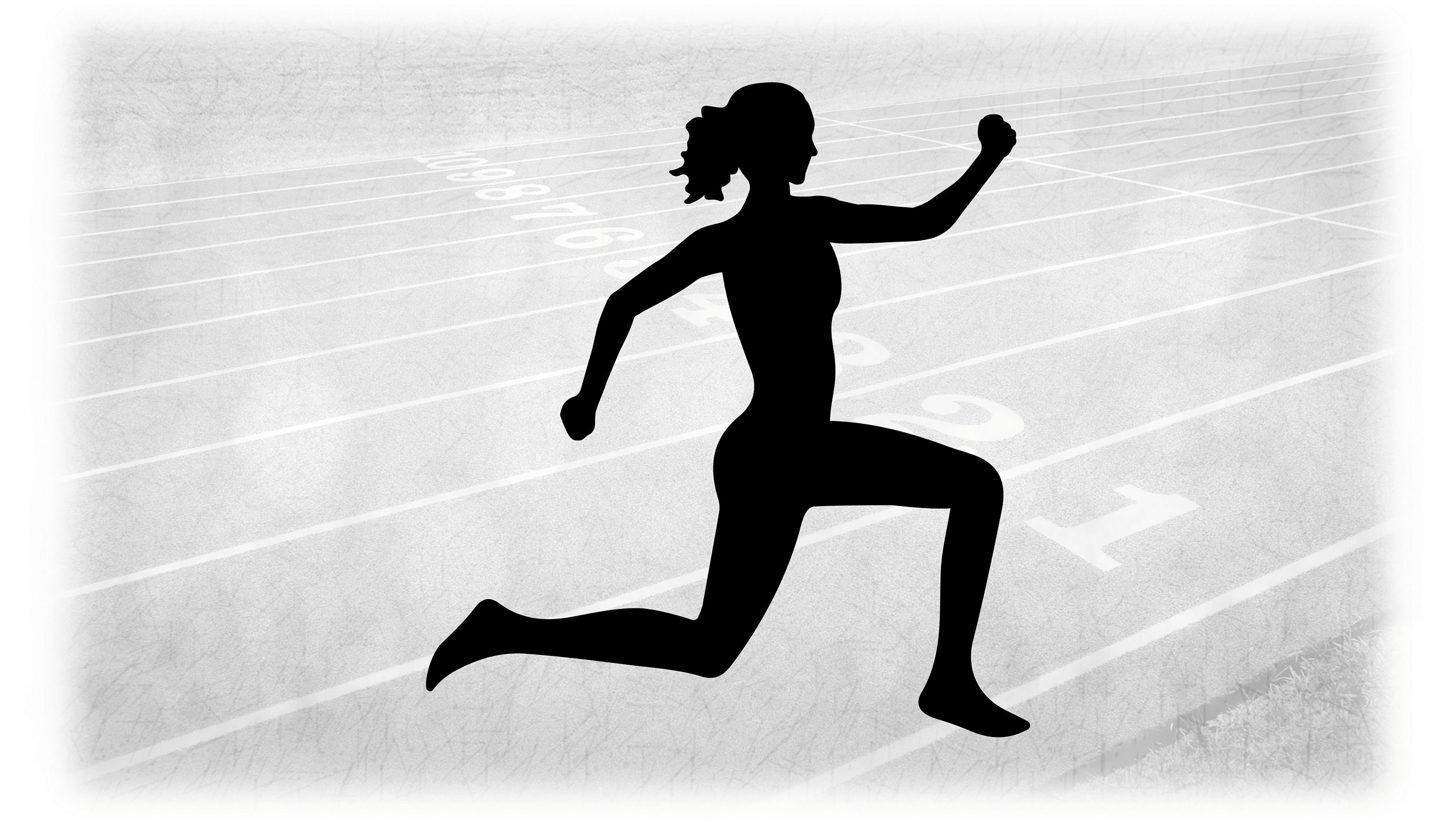 Triple Jump Silhouette Sports Clipart: Black Track & Field Triple Jump