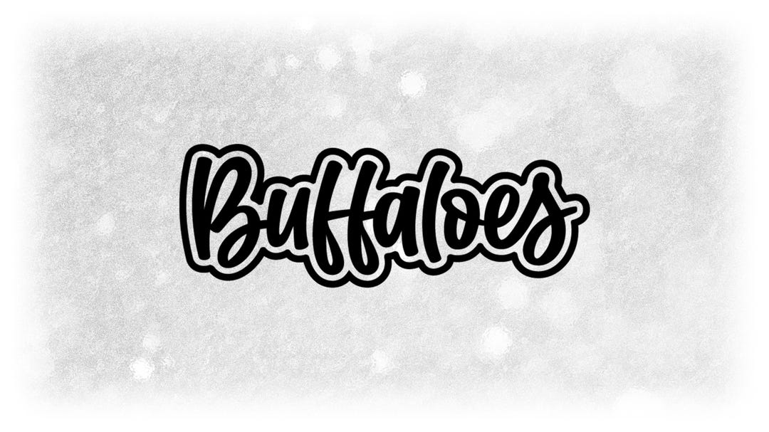 Sports Clipart: Black Bold buffaloes Team Mascot Name in Fun Script ...