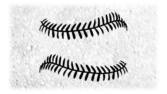 Sports Clipart: Large Black Softball or Baseball Ball Threads | Etsy