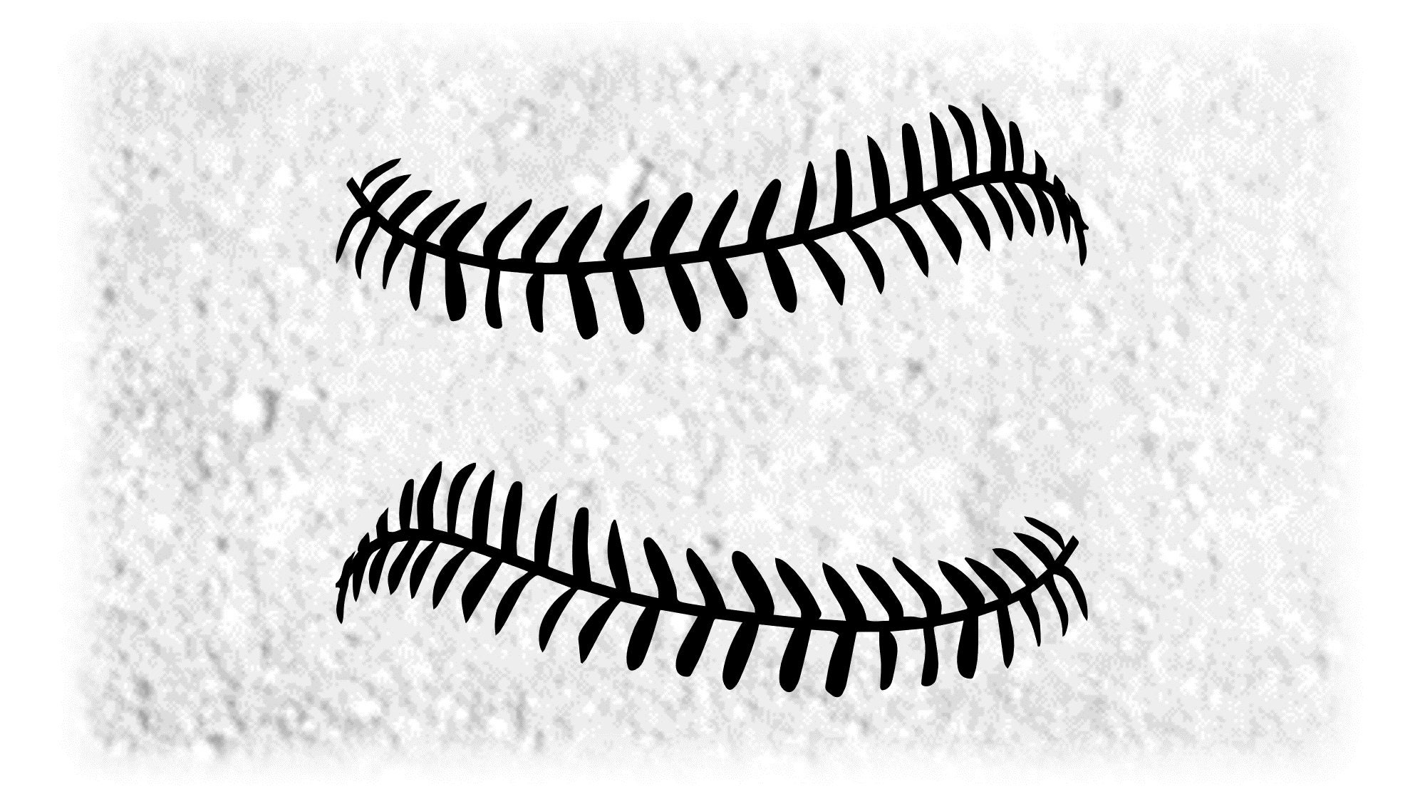 Sports Clipart: Large Black Softball or Baseball Ball Threads - Etsy UK