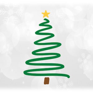 Holiday Clipart: Doodle Marker Sketch Squiggly Pine Evergreen, or ...