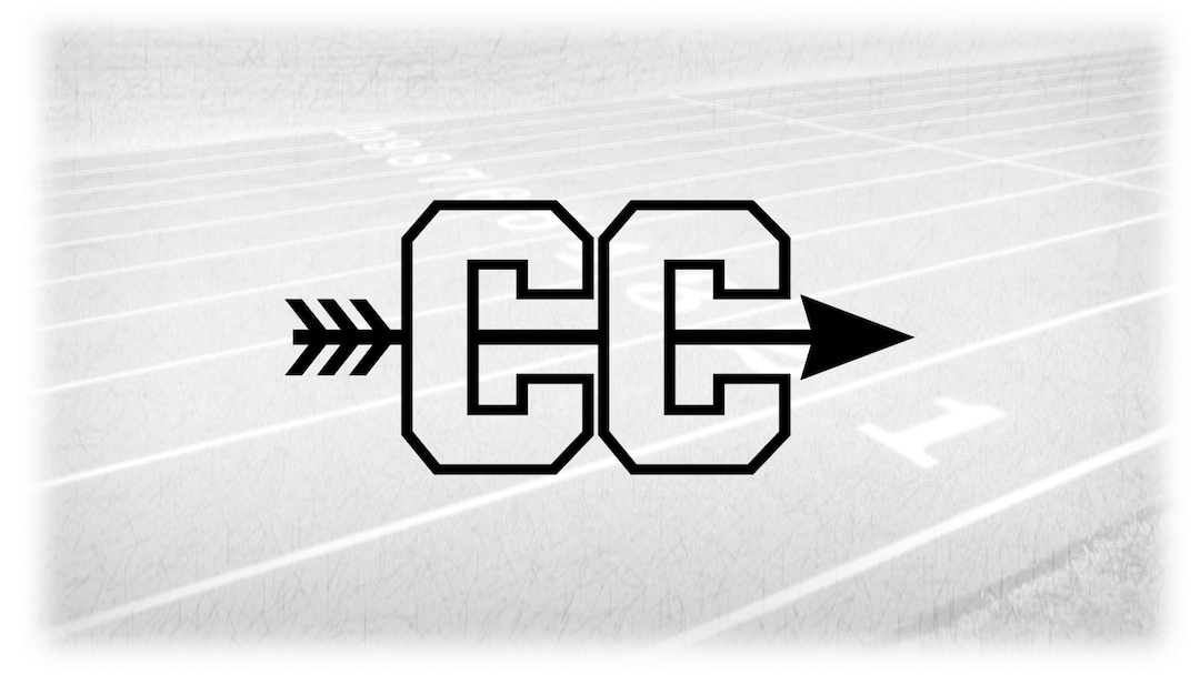 Sports Clipart: Black Letter Outlines "cc" Standing for Cross Country ...