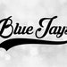 Sports Clipart: blue Jays Team Name in Fancy Print Type Lettering With ...