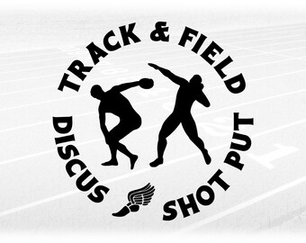 Sports Clipart: Black Female Shot Put/discus Thrower Silhouettes on ...