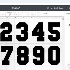 Sports: Jersey Number Templates Grouped on ONE Single Sheet - Black ...
