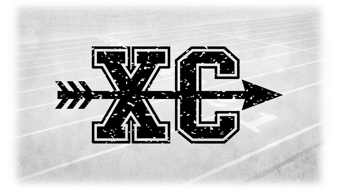 Sports Clipart: Distressed or Grunge Black Block Letters "xc" for Cross ...