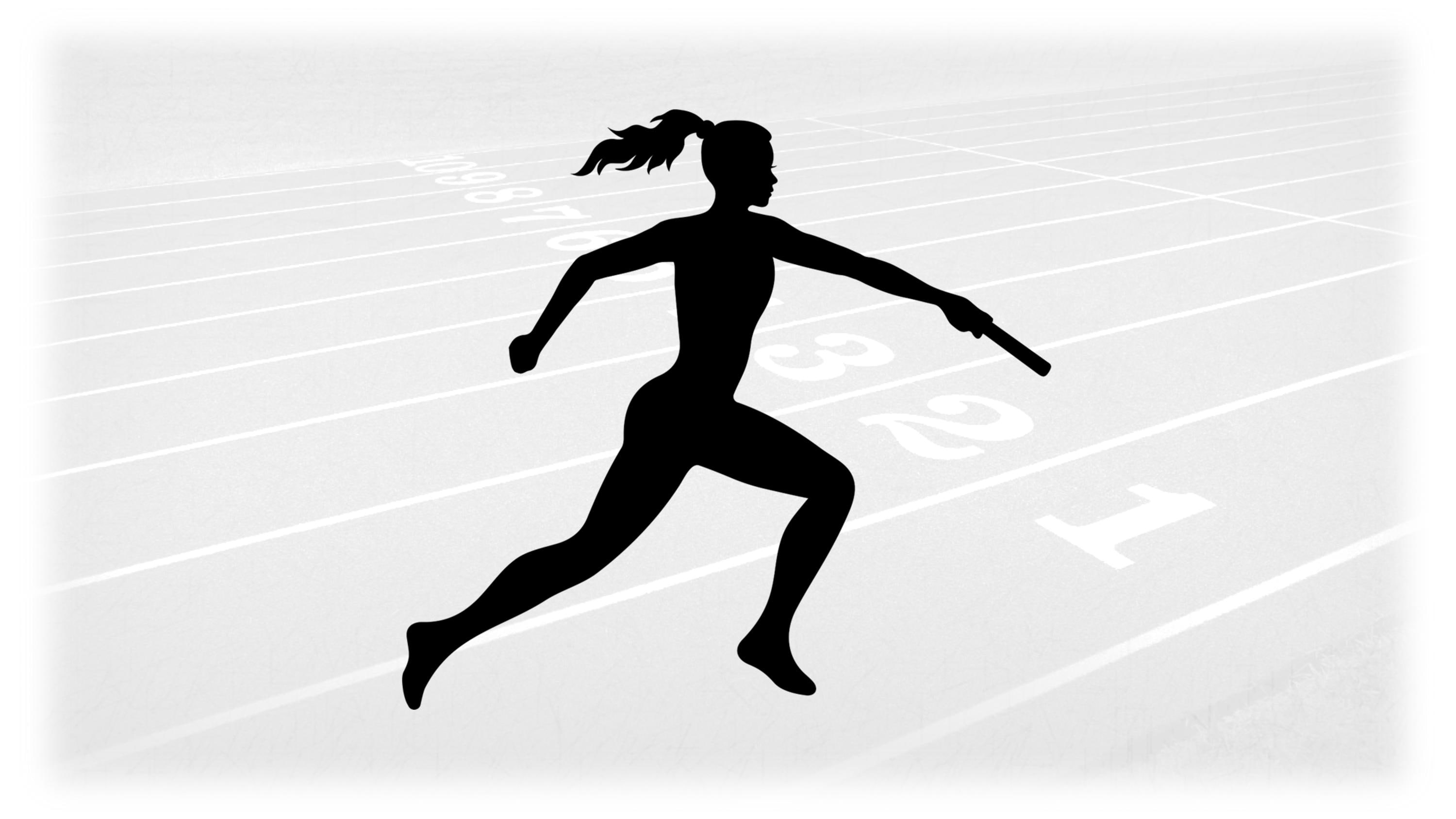 Running Track Relay Clipart