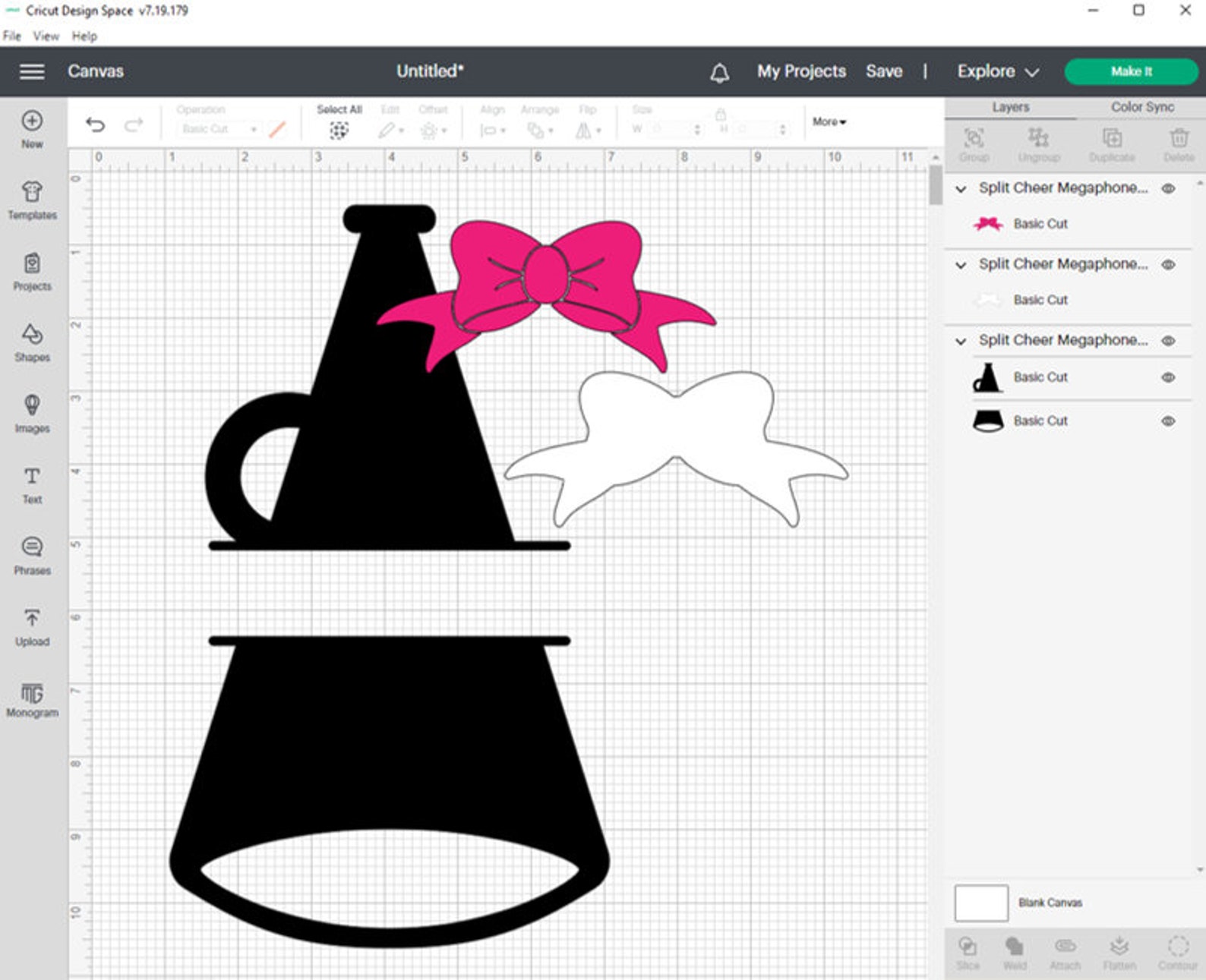 Sports Clipart: Black Cheerleader Megaphone With Pink Bow - Etsy