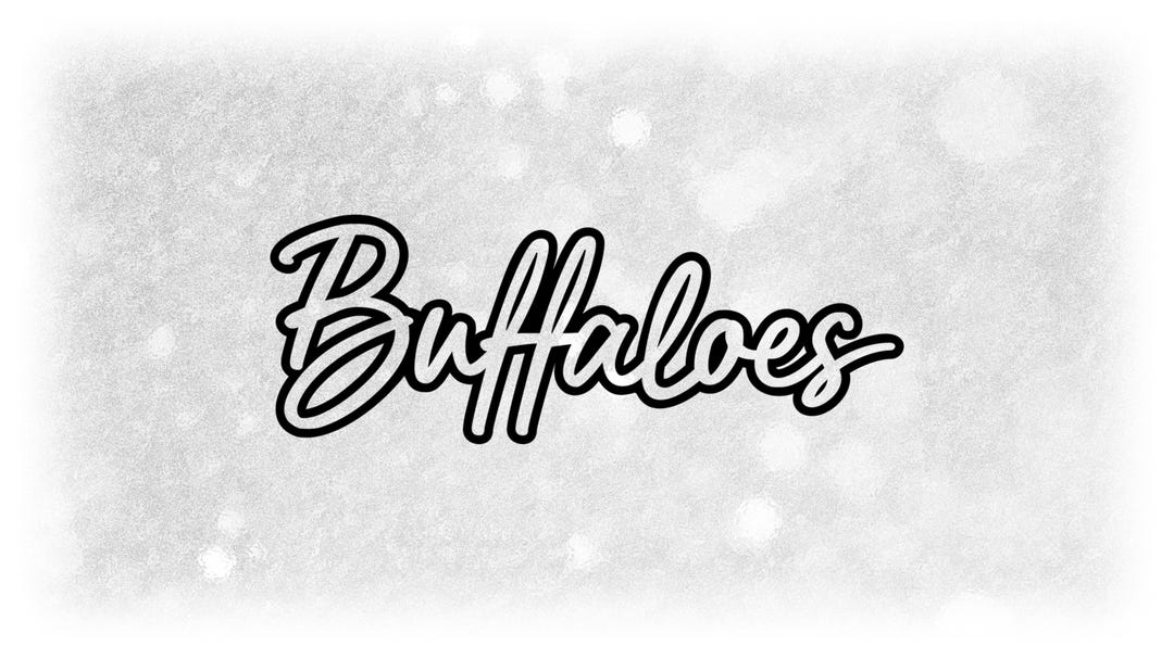 Sports Clipart: Script Cursive Style "buffaloes" Team Mascot Name ...