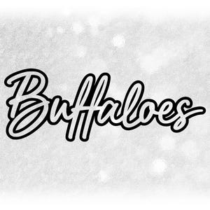 Sports Clipart: Script Cursive Style "buffaloes" Team Mascot Name ...