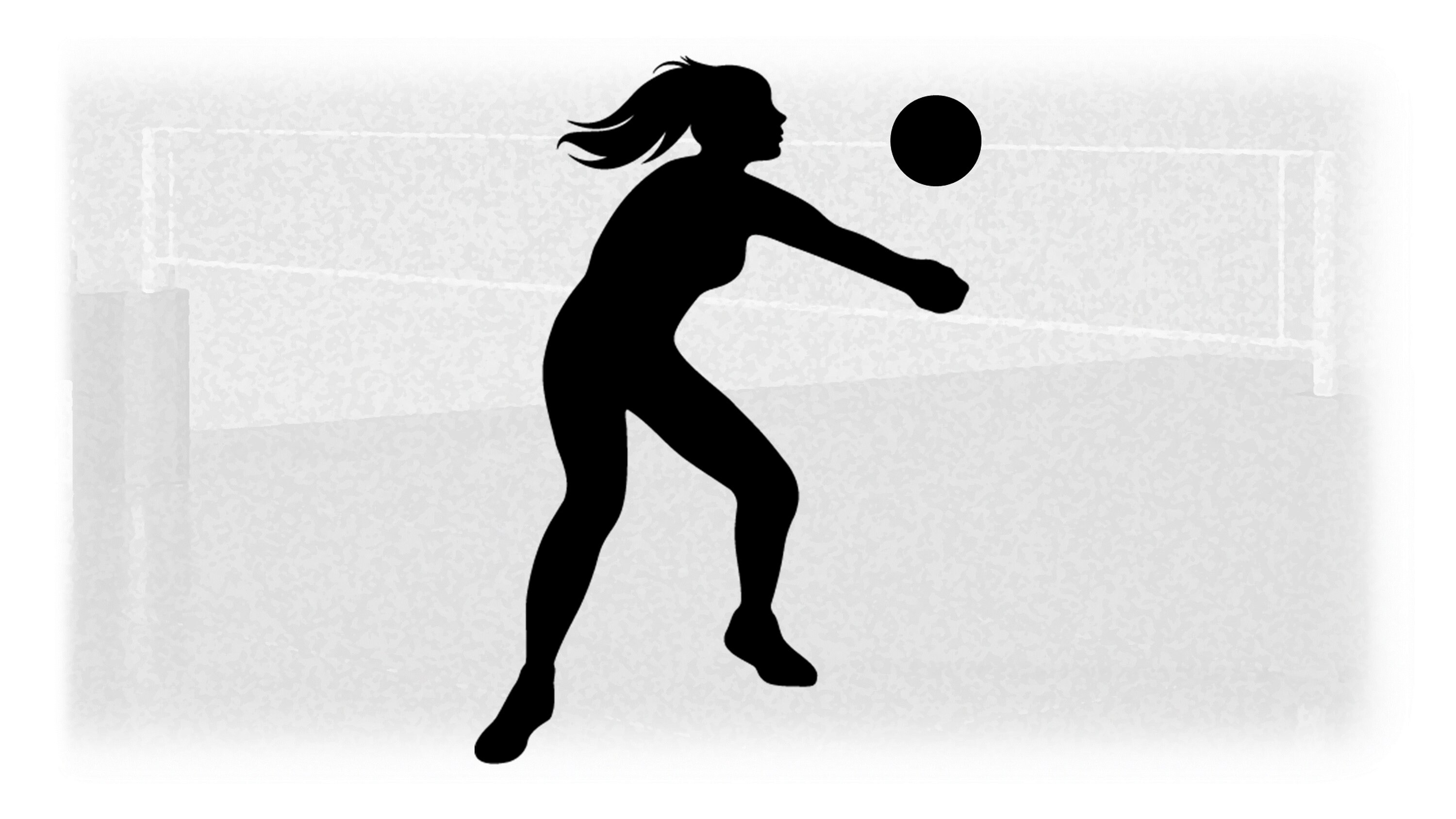 Volleyball Libero Silhouette Girl Volleyball Libero Player Watercolor