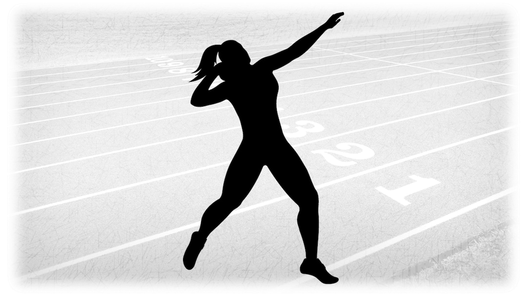 Sports Clipart: Black Silhouette Female / Girl Shot Put Thrower for ...