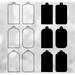 Shape Clipart: Basic Gift Tags or Price Tags in Solid and Outline on ...