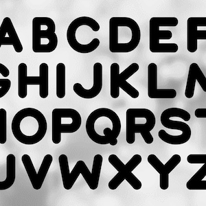 Word Clipart: Black Tubular Alphabet Letter Solid Templates Grouped on ...
