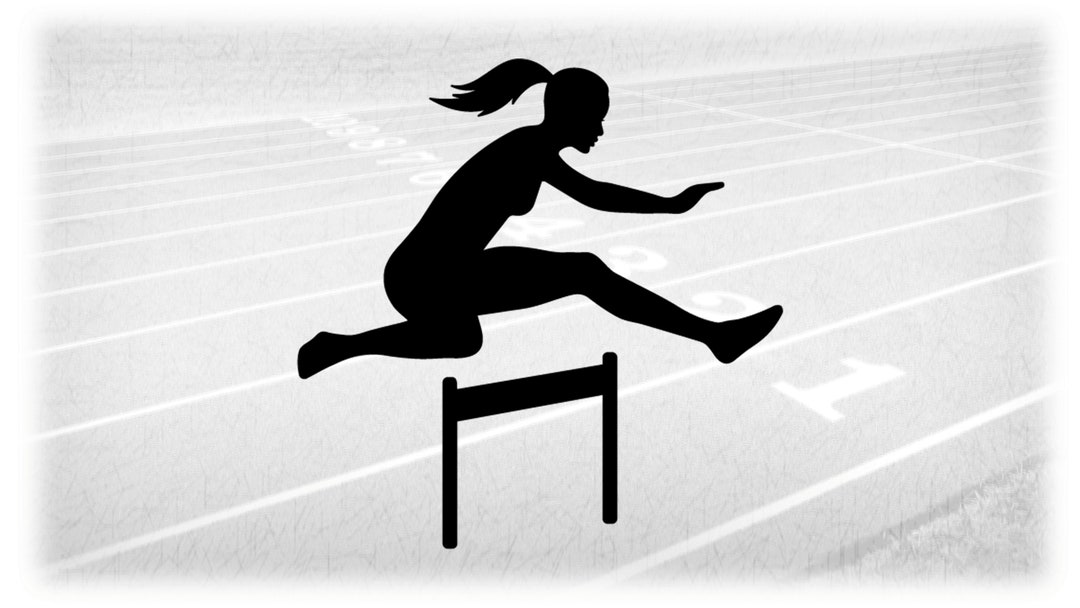 Sports Clipart: Black Silhouette of Track & Field Female / Woman ...