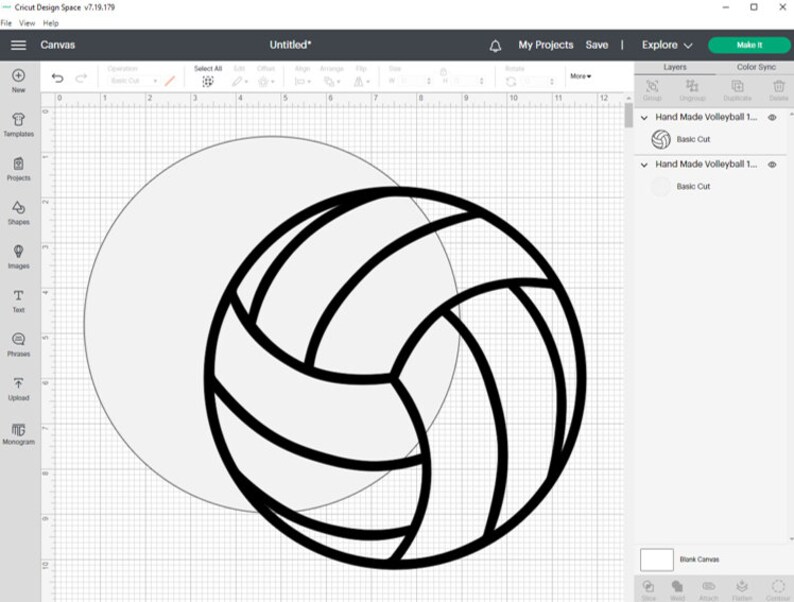 Sports Clipart: Black Volleyball Outline Layered on White for Players ...