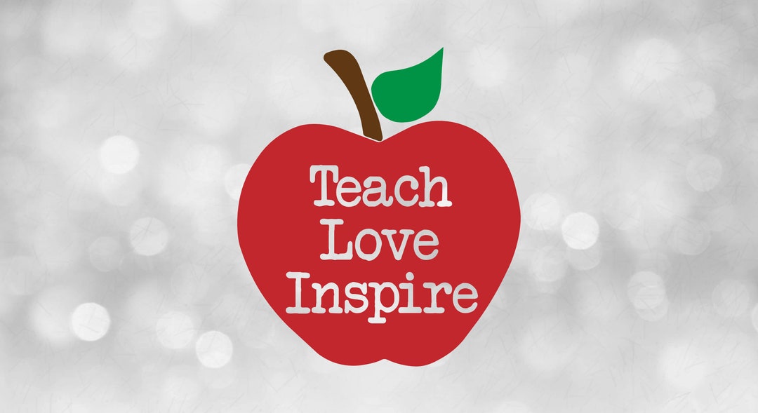 Teacher / School Clipart: teach Love Inspire Educator Phrase Words ...