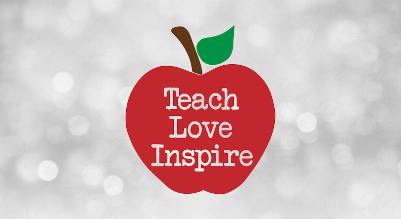 Teacher / School Clipart: teach Love Inspire - Etsy