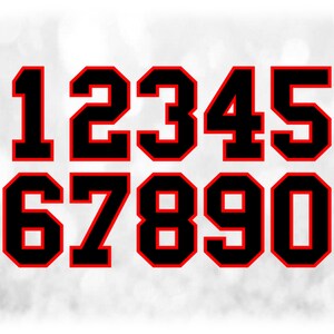 Sports Clipart: Jersey Number Templates Grouped on ONE Single Sheet ...