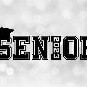 Education Clipart: Black Bold Word senior With - Etsy