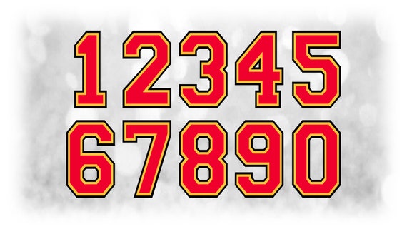 Sports Clipart: Jersey Number Templates Grouped on Single | Etsy