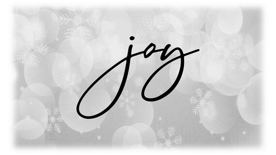 The Word Joy Cursive