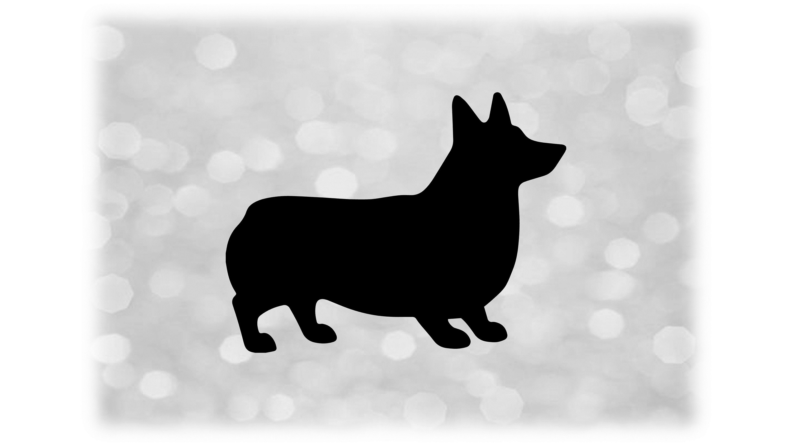 Animal Clipart: Simple Black Welsh Corgi Style Dog Doggy - Etsy