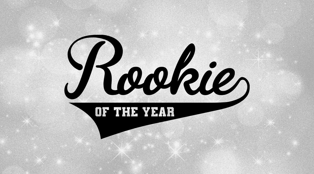 Sports Clipart: Baseball Style Swoosh Word rookie W/ of the Year in ...