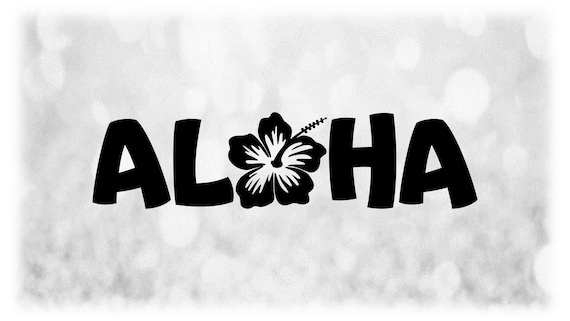 Nature Clipart: Black Hawaii Word aloha With - Etsy Nature Clipart: Black Hawaii Word aloha With - Etsy