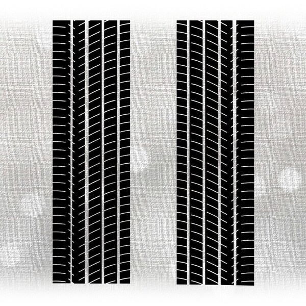 Car Tire Tracks Stencil Svg - Etsy