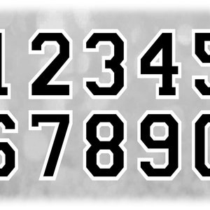 Sports Clipart: Jersey Number Templates Grouped on ONE Single Sheet ...