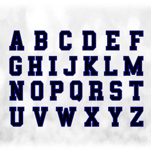 Sports Clipart: Alphabet Letter Templates Grouped on Single Sheet ...