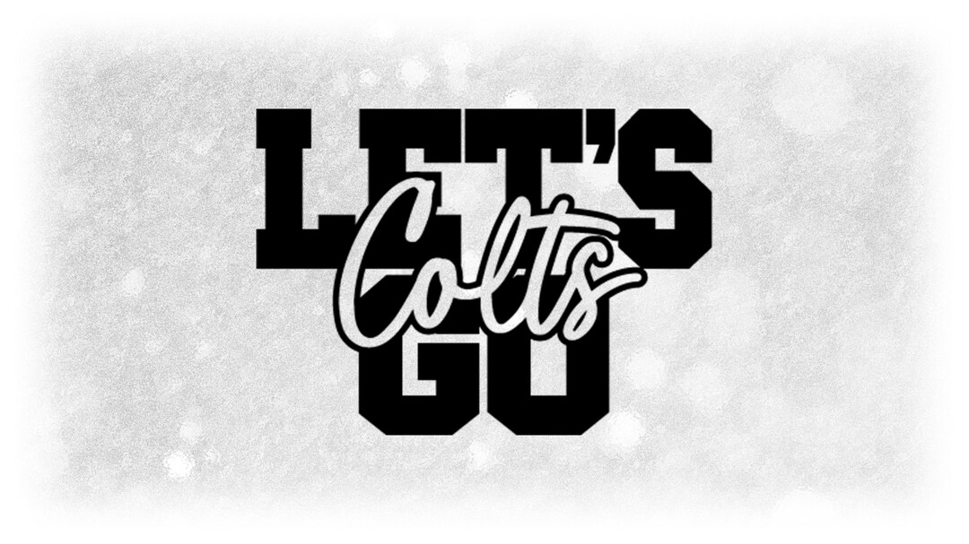 Sports Clipart: Black Capitalized Words "let's Go" With Cutout of ...