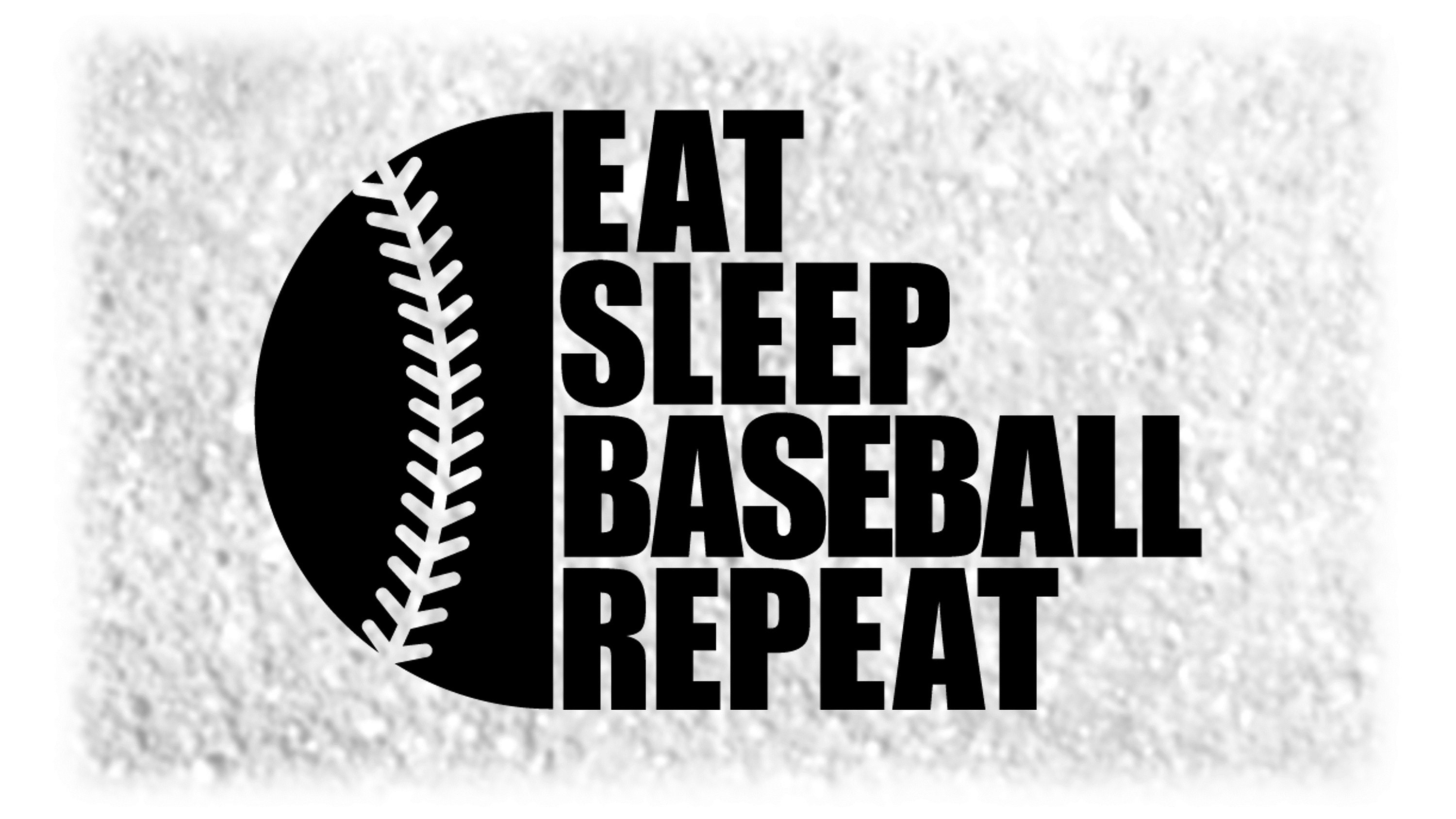 Sports Clipart: Black Words "eat Sleep Baseball Repeat" With Black Half ...