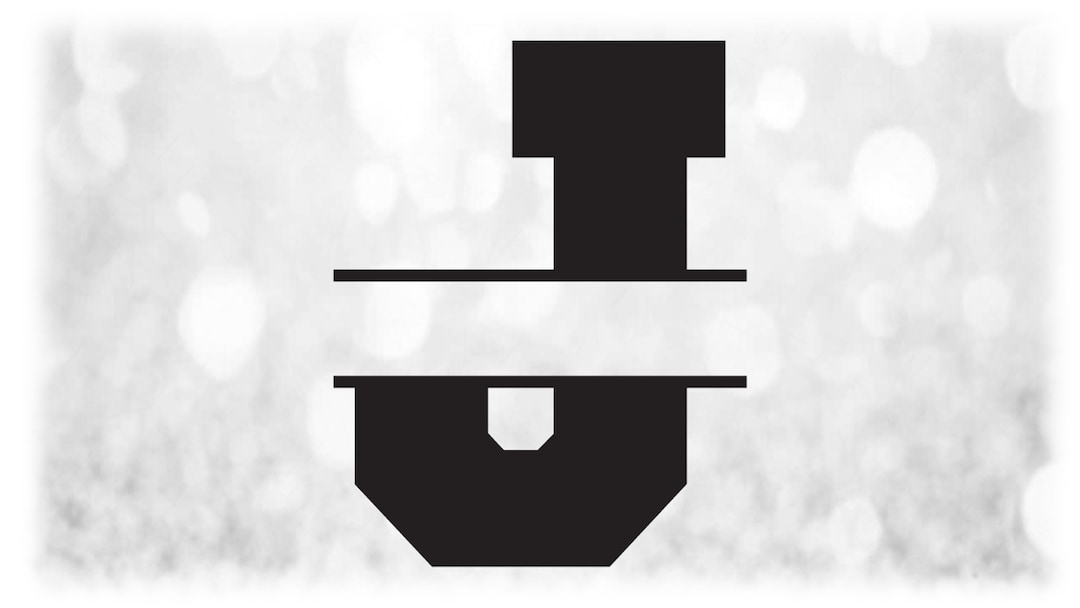 Word Clipart: Single Capital Letter j Initial or Monogram in Black Bold ...