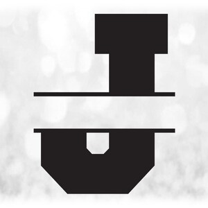 Word Clipart: Single Capital Letter j Initial or Monogram in Black Bold ...