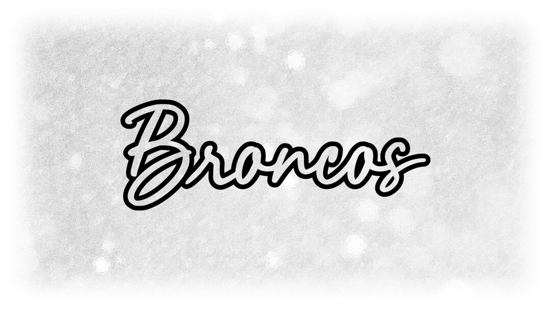 Sports Clipart: Script Cursive Style "broncos" Team Mascot Name Cutout ...