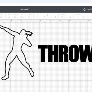 Sports Clipart: Track & Field Black Word throw W/ Female Discus and ...