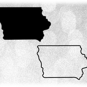 Geography Clipart: Solid Silhouette and Simple Thick Outline of the ...