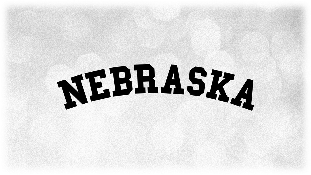 Geography Clipart: Black Arched USA State Name "nebraska" in Bold Black ...